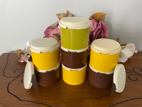Tupperware 1308 Stacking Spice Jar Containers Set of Seven - Etsy