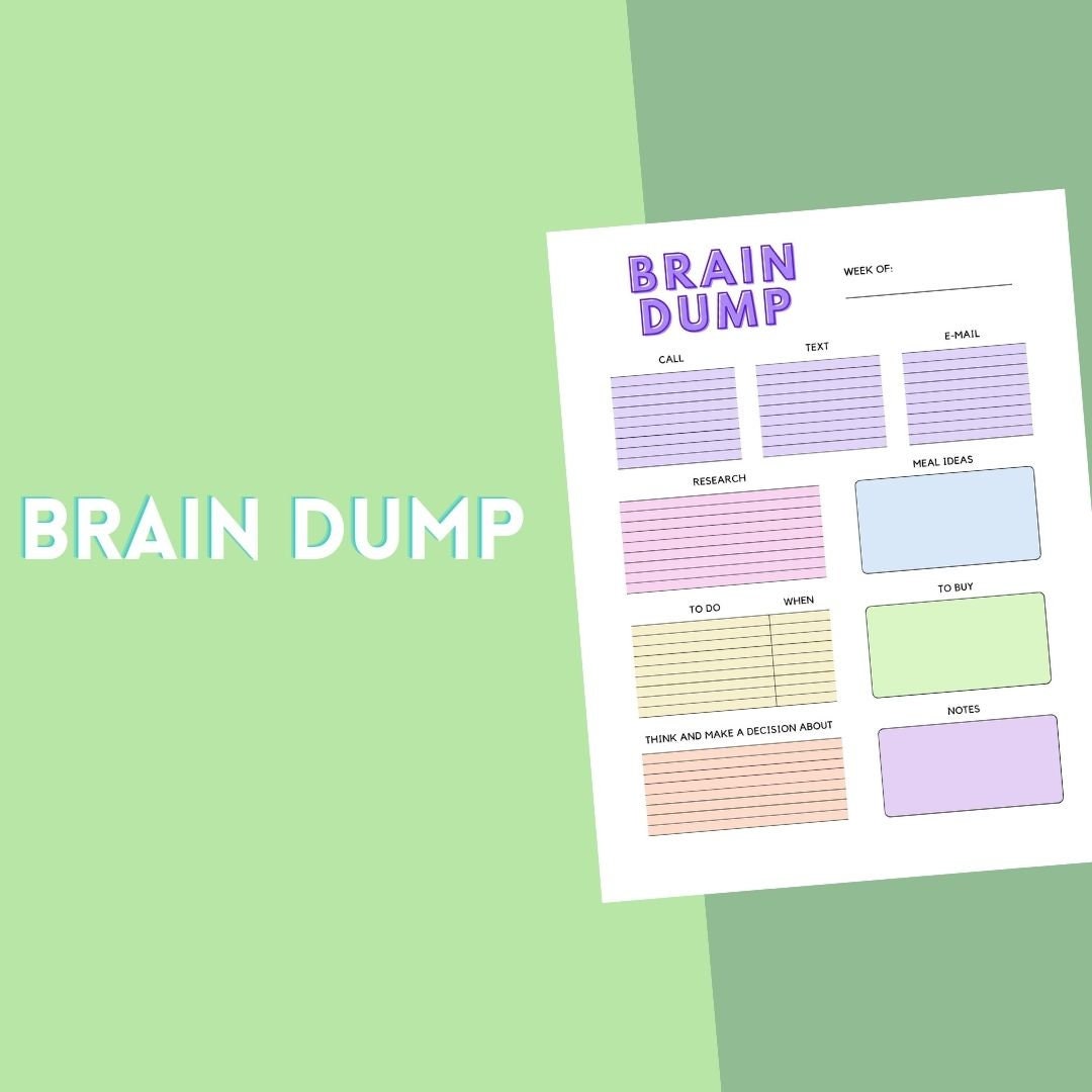Minimalistic Brain Dump Sheet {instant Download} - Etsy