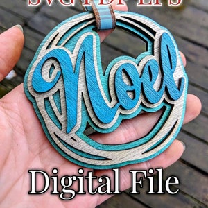 Noel Ornament SVG File, PDF, EPS, Vector, Christmas Ornament Svg, Tree ...