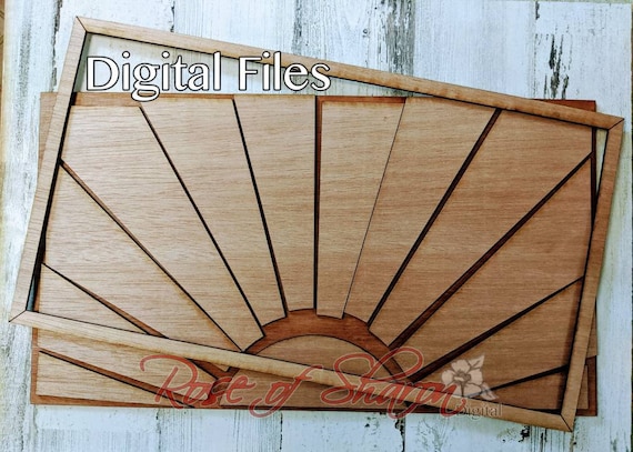 Sunrise Layered Sign SVG Diy Laser Cut Files Family Name - Etsy