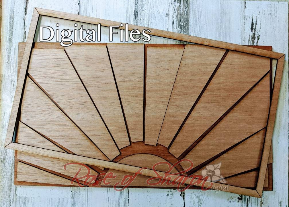 Sunrise Layered Sign SVG Diy Laser Cut Files Family Name - Etsy