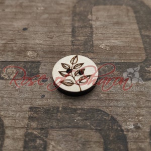 Plant Buttons SVG Files, Cherry Blossom, Fern, Leafy Branch, Papyrus ...