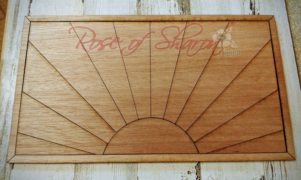 Sunrise Layered Sign SVG Diy Laser Cut Files Family Name - Etsy