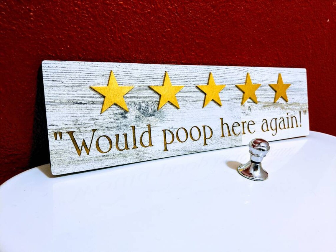 DIGITAL File, Would Poop Here Again SVG, Bathroom Sign PDF, Funny ...
