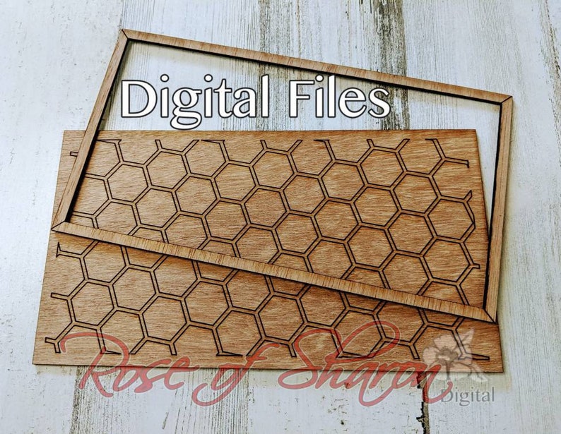 Honeycomb Scored Sign SVG Diy Laser Cut Sign Files Rectangle - Etsy