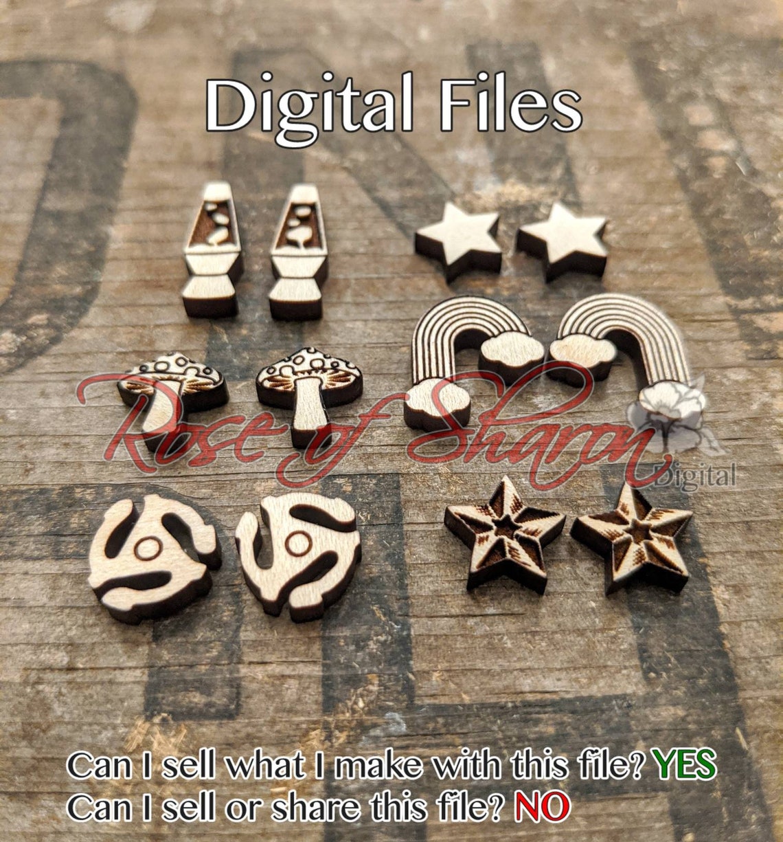 Mini Massive Stud Earring SVG Files for 42 Pairs Retro - Etsy