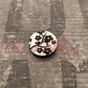 Plant Buttons SVG Files, Cherry Blossom, Fern, Leafy Branch, Papyrus ...