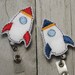 Rocket Ship Retractable Name Badge Holder, Space Ship ID Tag Clip - Etsy