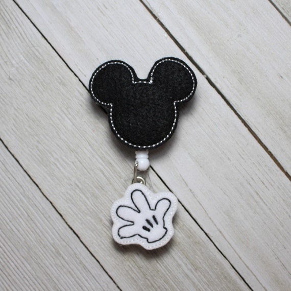 Mouse Badge Holder Mouse Ears With Hand Badge Mouse Ears | Etsy