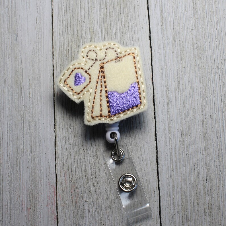 Tea Badge Holder With Retractable Reel Green Tea Bag ID - Etsy