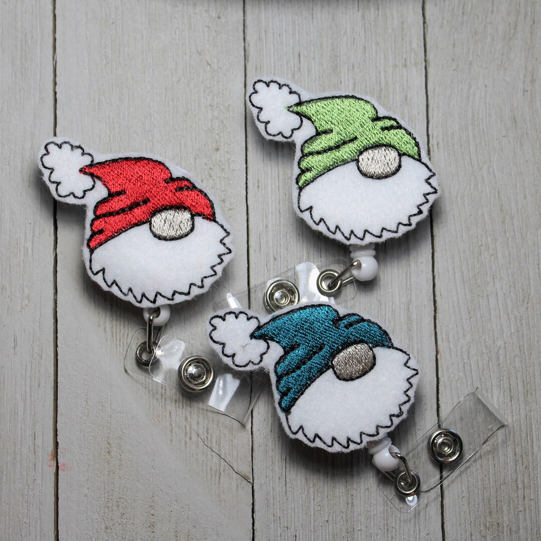 Gnome Badge Holder With Retractable Reel, Gnome Id Badge - Etsy