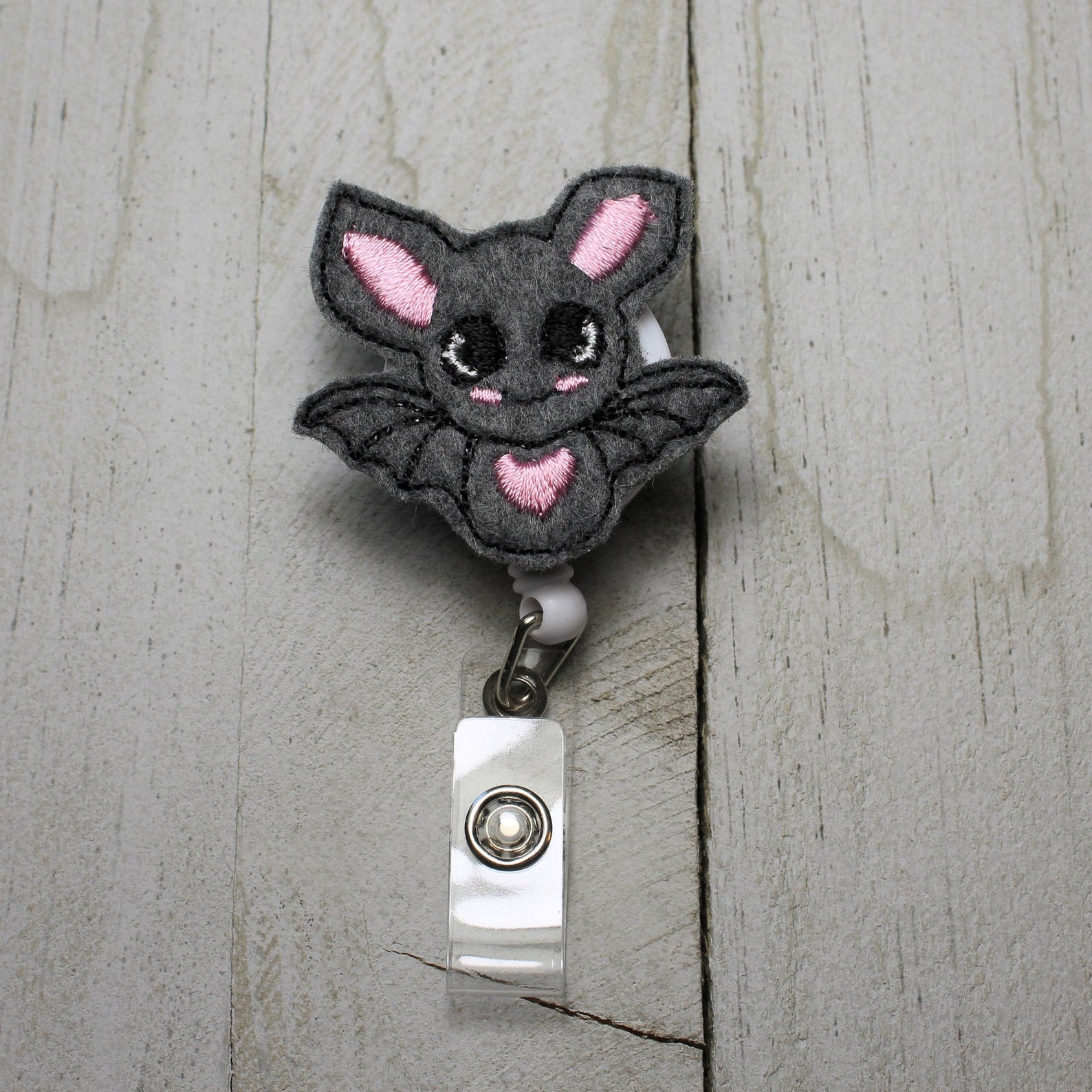 Bat Retractable Name Badge Halloween Name Badge Bat ID - Etsy