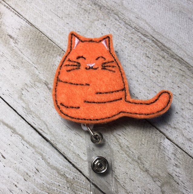 Tabby Cat Retractable ID Badge Holder Badge Holder Animal - Etsy