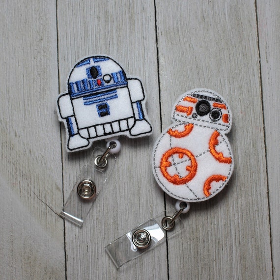 Star Robot Badge Holder Blue Robot Badge BB Badge R2 - Etsy
