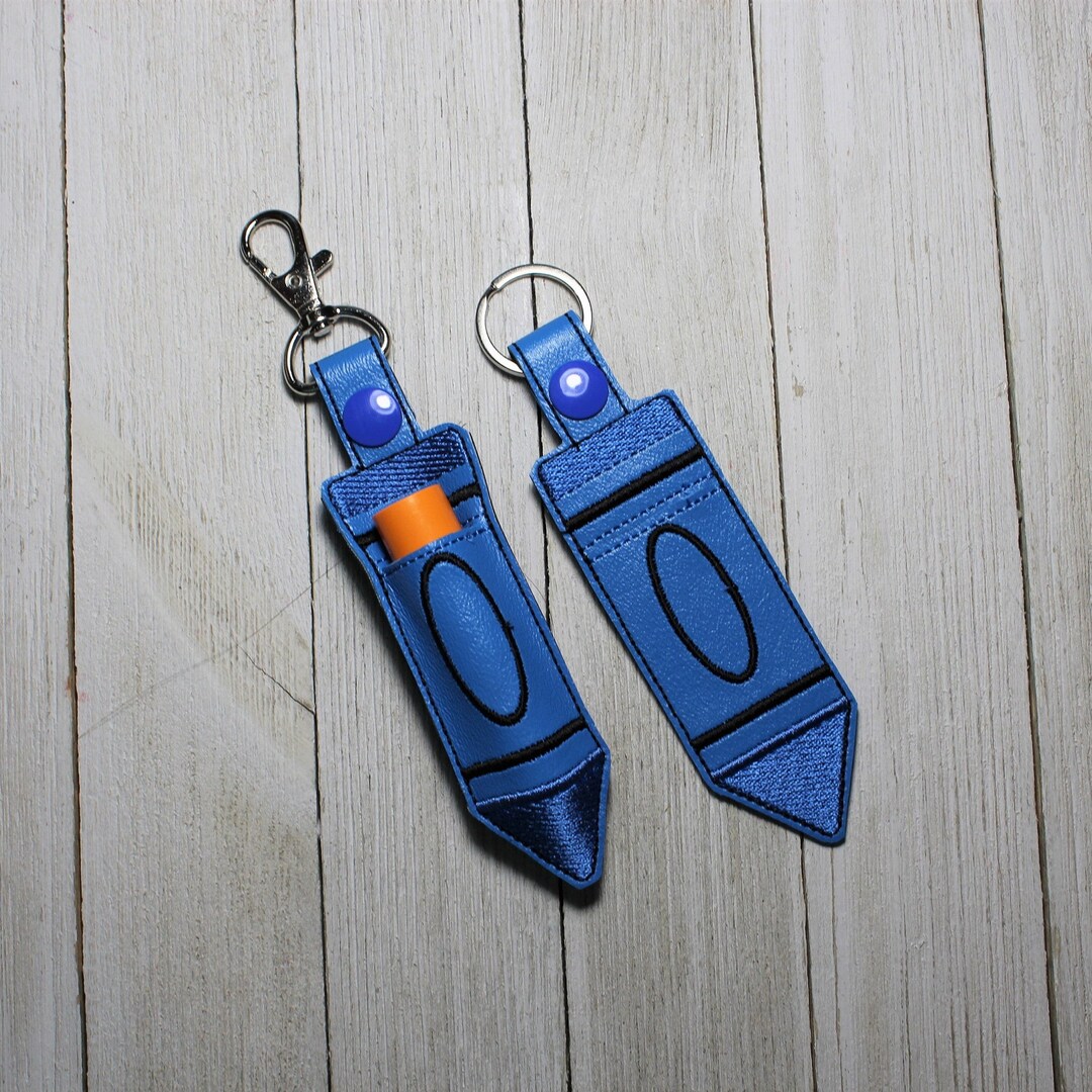 Crayon Chapstick Holder, Crayon Key Ring, Crayon Chapstick Key Ring ...