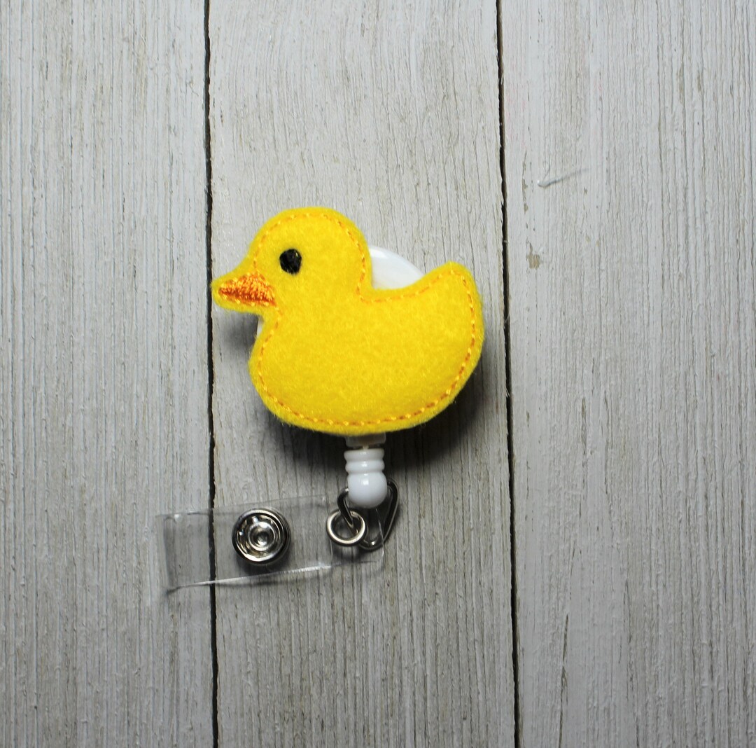 Rubber Duckie Badge Holder With Retractable Reel, Rubber Duck Badge ...