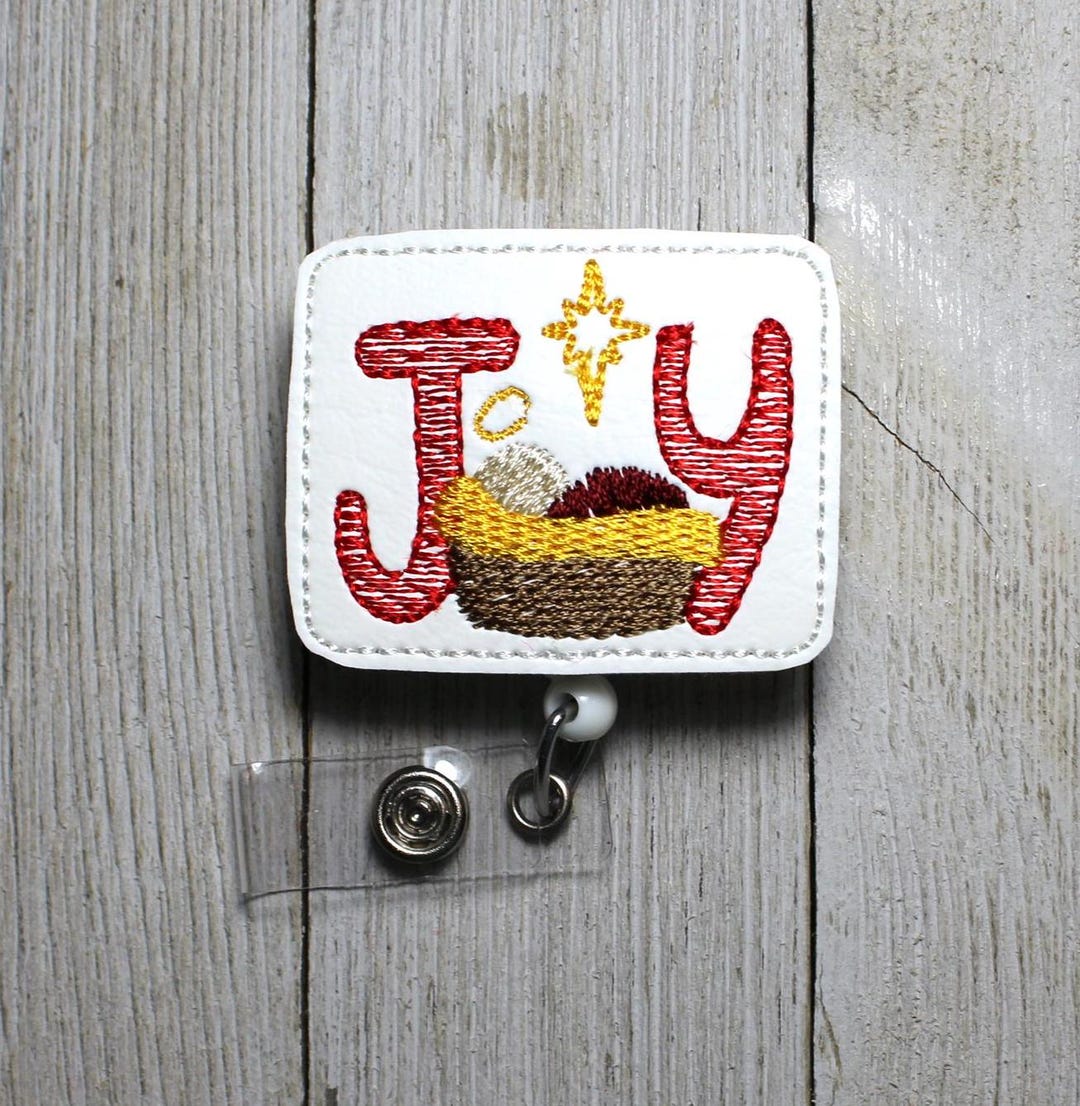 Nativity Badge Holder, Joy Badge Holder, Badge Holder, Holiday Feltie ...