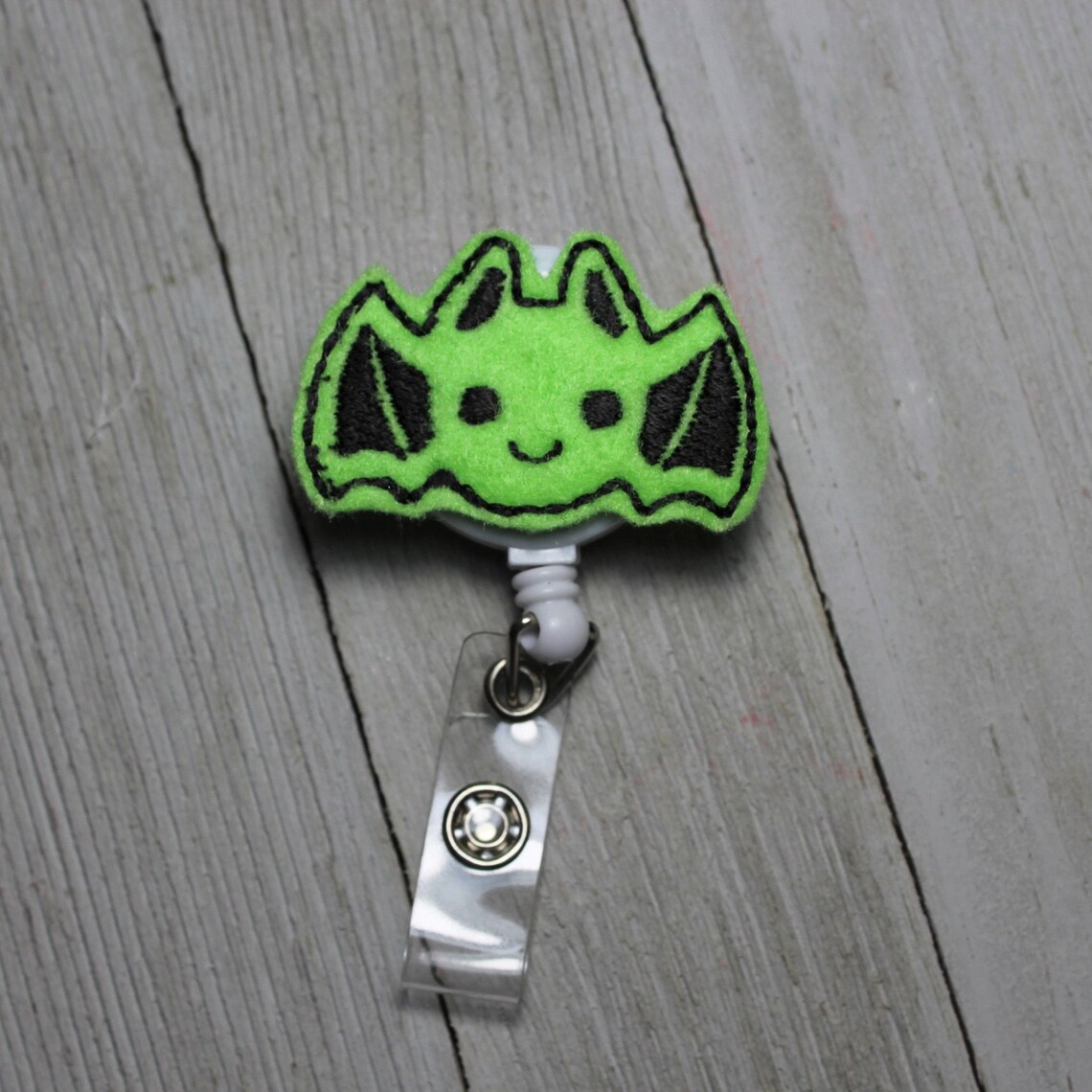 Cute Bat Name Badge Holder With Retractable Reel Seasonal ID - Etsy