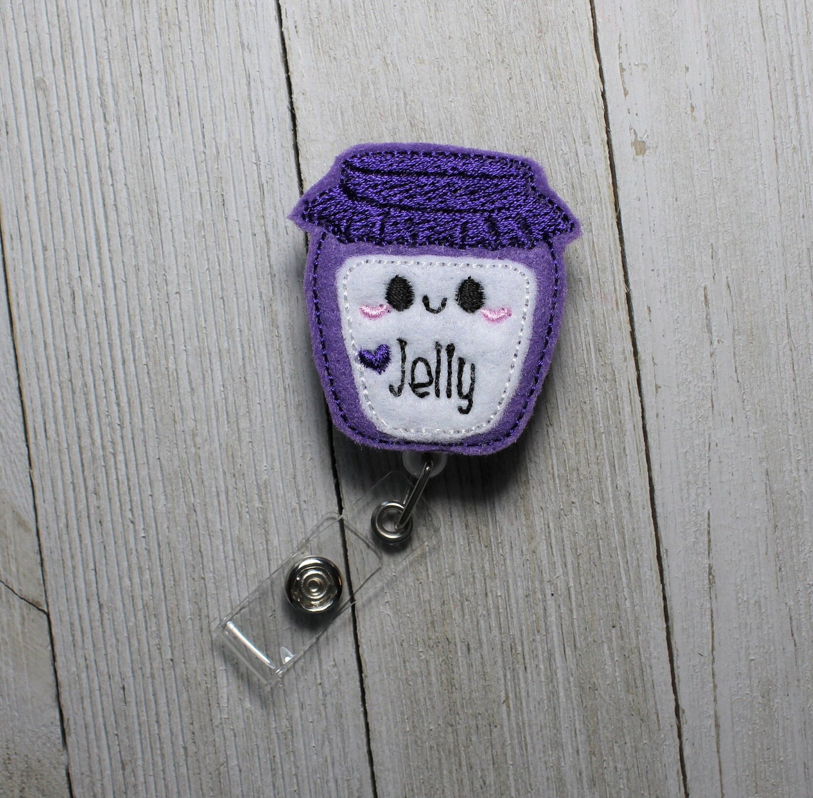 Peanut Butter and Jelly Badge Holder With Retractable Reel - Etsy