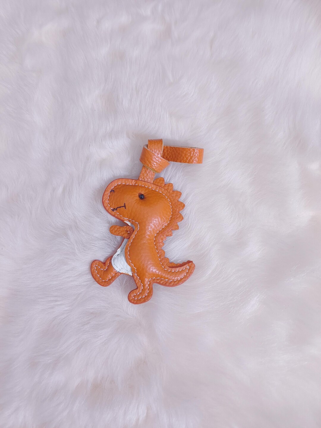 Leather Bag Charm~dinosaur Genuine Cow Leather Keychain, #25010101 - Etsy