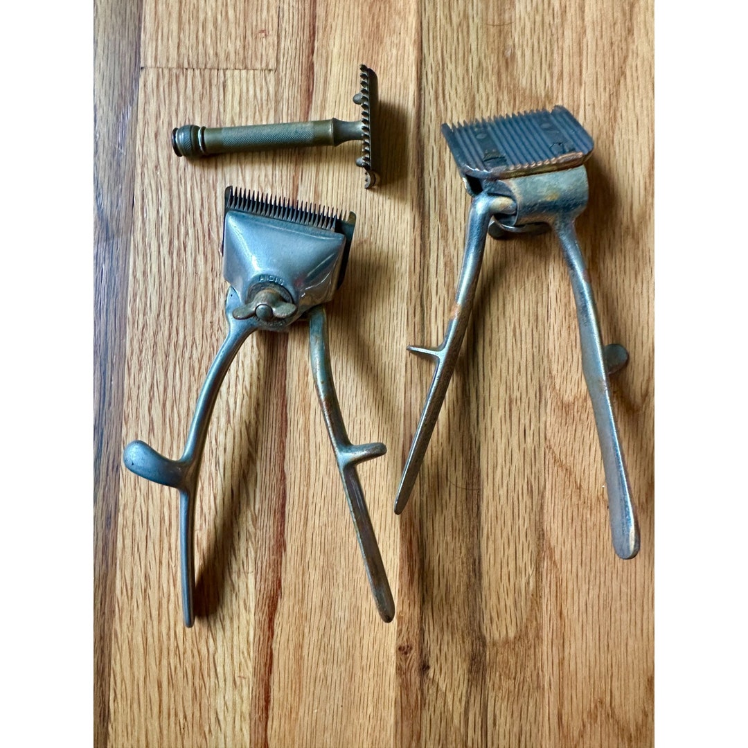 Vintage 1960s Andis Manual Clippers and Vintage Razor Lot / Set of 3 ...