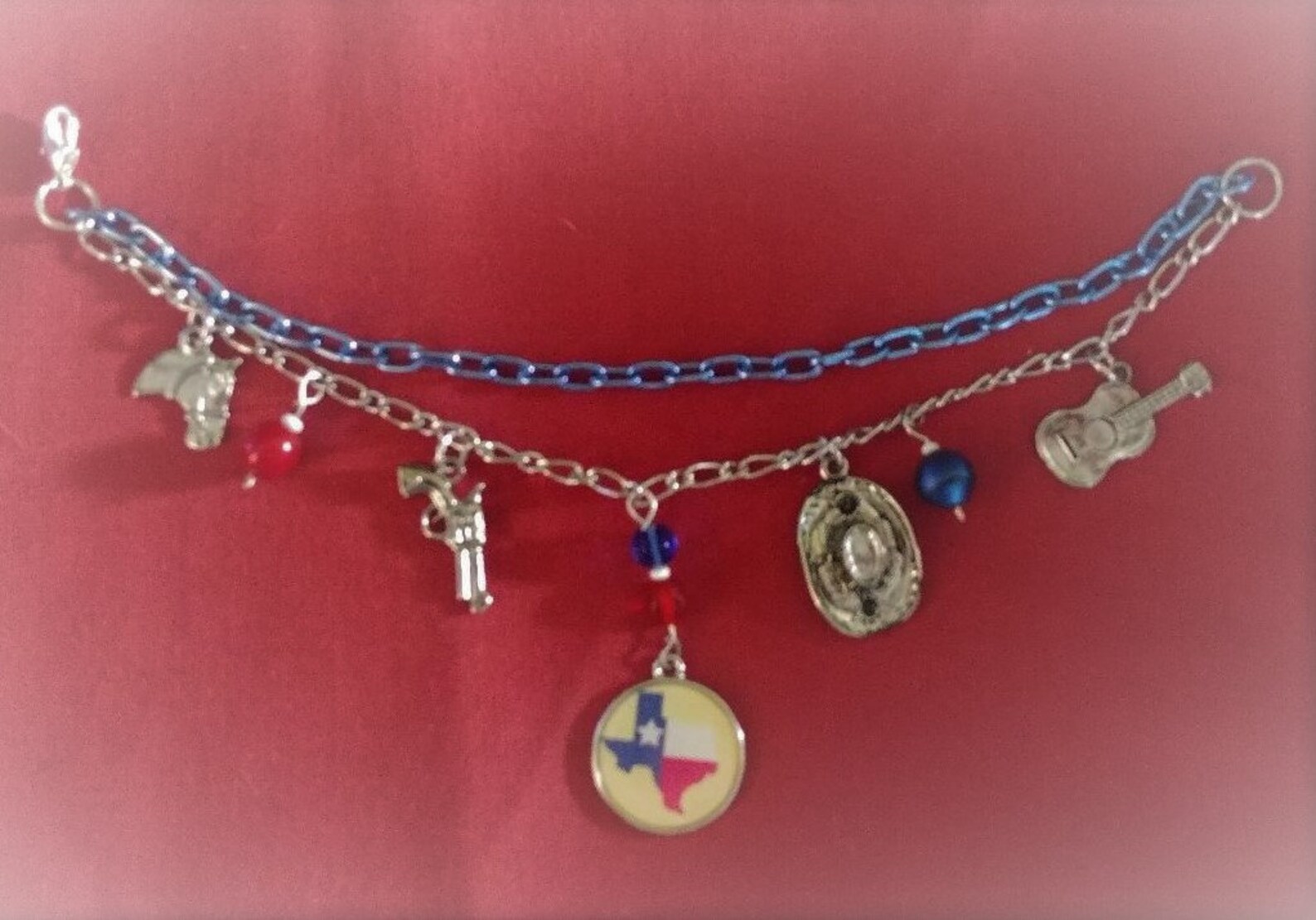 Unique Handmade Texas Themed Silver Bracelet With Beads and - Etsy New ...