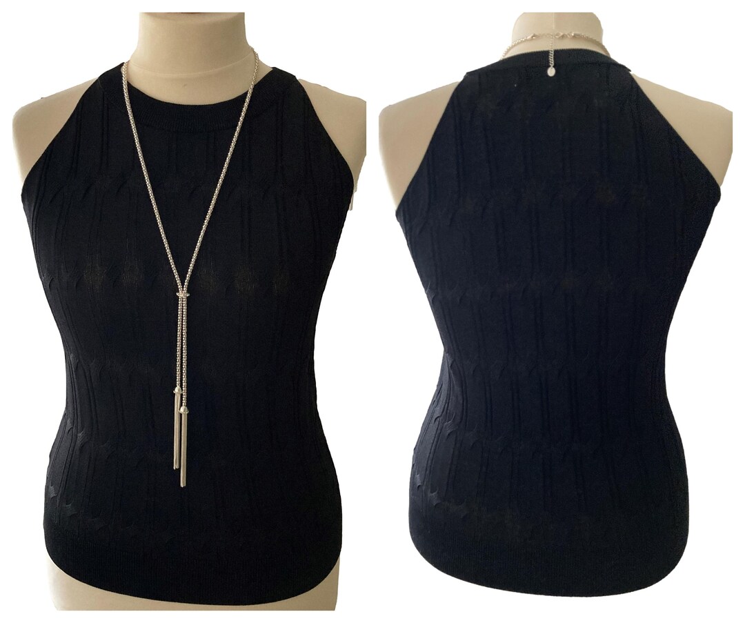 Plus Size Black Fine Knit Figure Hugging Jumper Sweater Top 12 14 16 18 ...