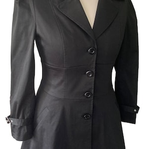 18-32 Plus Size Black Victorian Riding Jacket Steampunk Gothic Ruffle ...