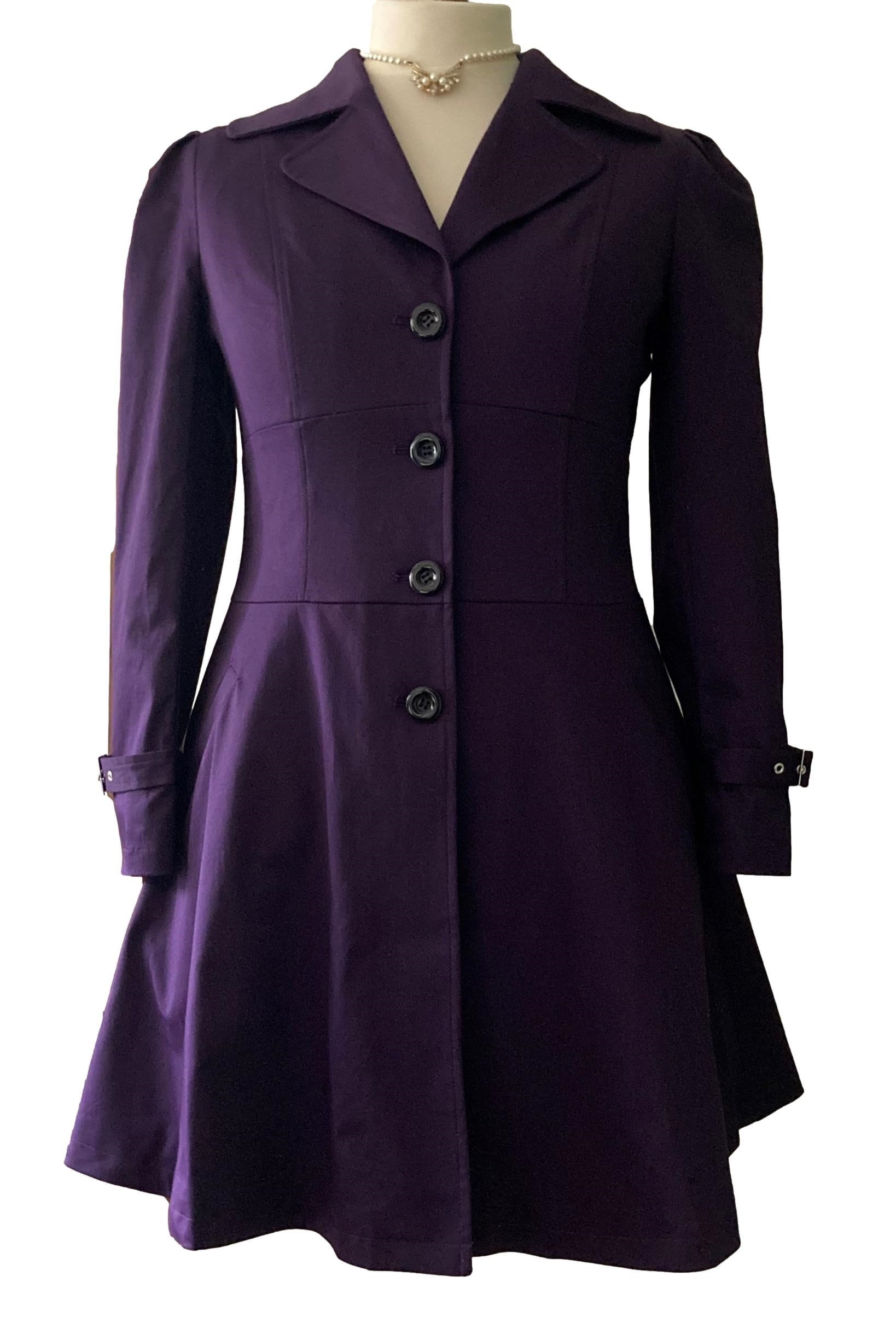 Purple Victorian Riding Jacket: Steampunk Gothic Ruffle Coat, Corset ...