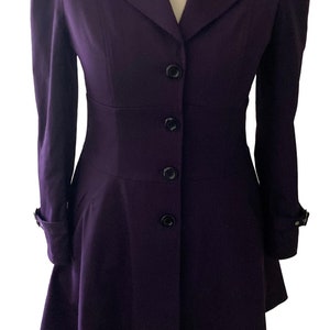 18-32 Plus Size Purple Victorian Riding Jacket Steampunk Gothic Ruffle ...