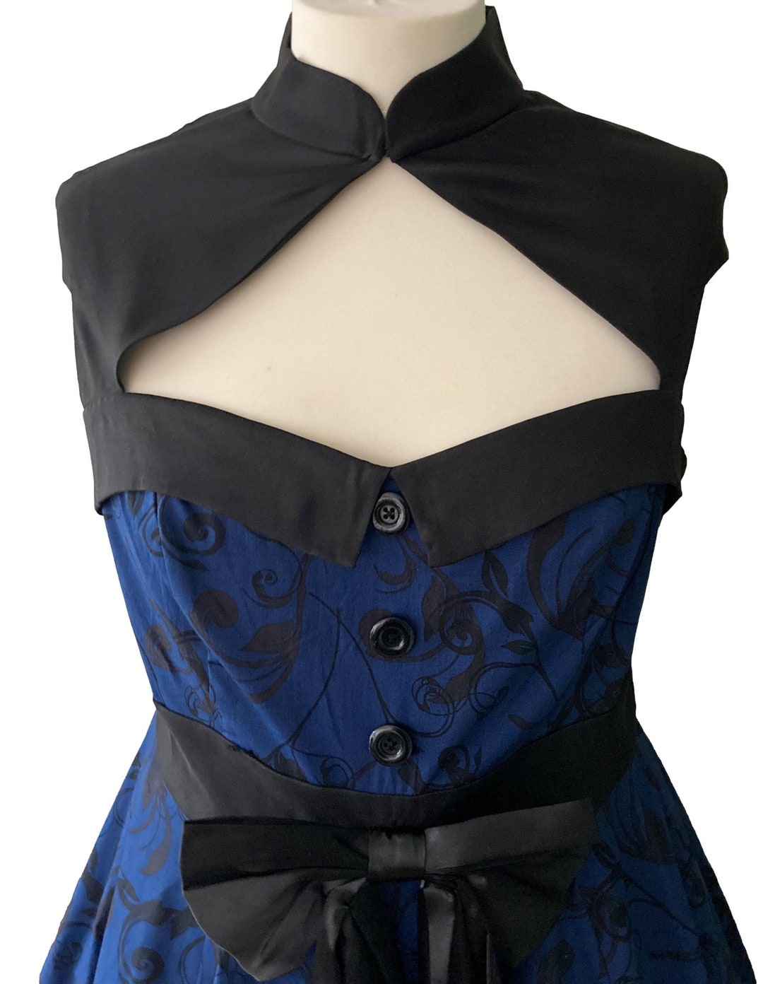 Size 18 1950s Vintage Swing Dress Cut Out Feature Rockabilly - Etsy