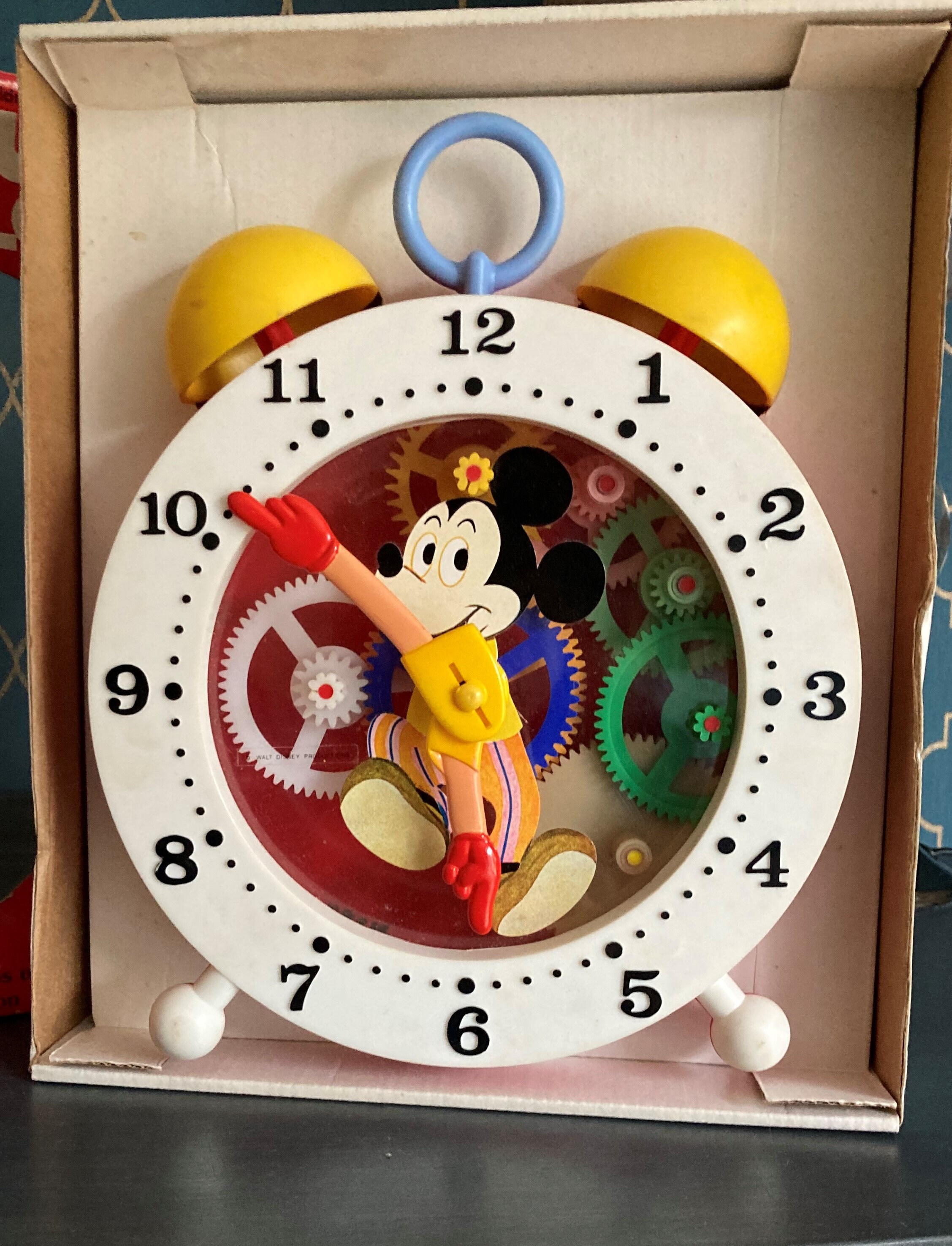 Vintage Rare Mickey Mouse Tell the Time Toy Clock Disney - Etsy