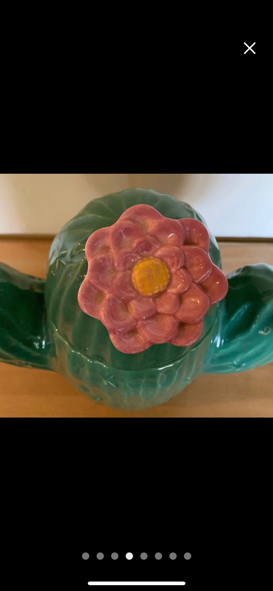 Vintage TREASURE CRAFT Saguaro Cactus Cookie Jar Pink Flower 13 Made in ...