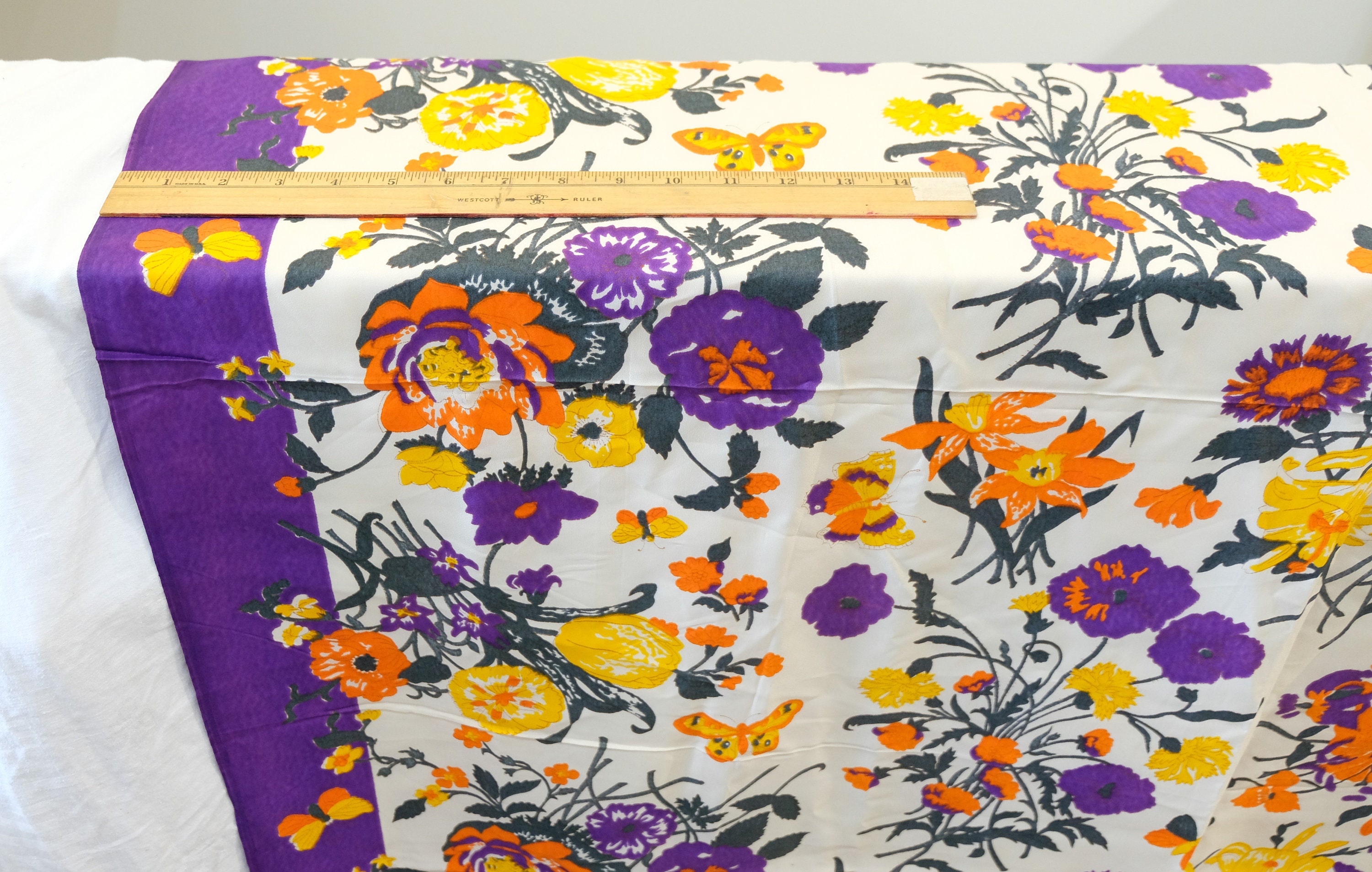 1970's Vintage Floral Border Printed Acetate Butterflies | Etsy