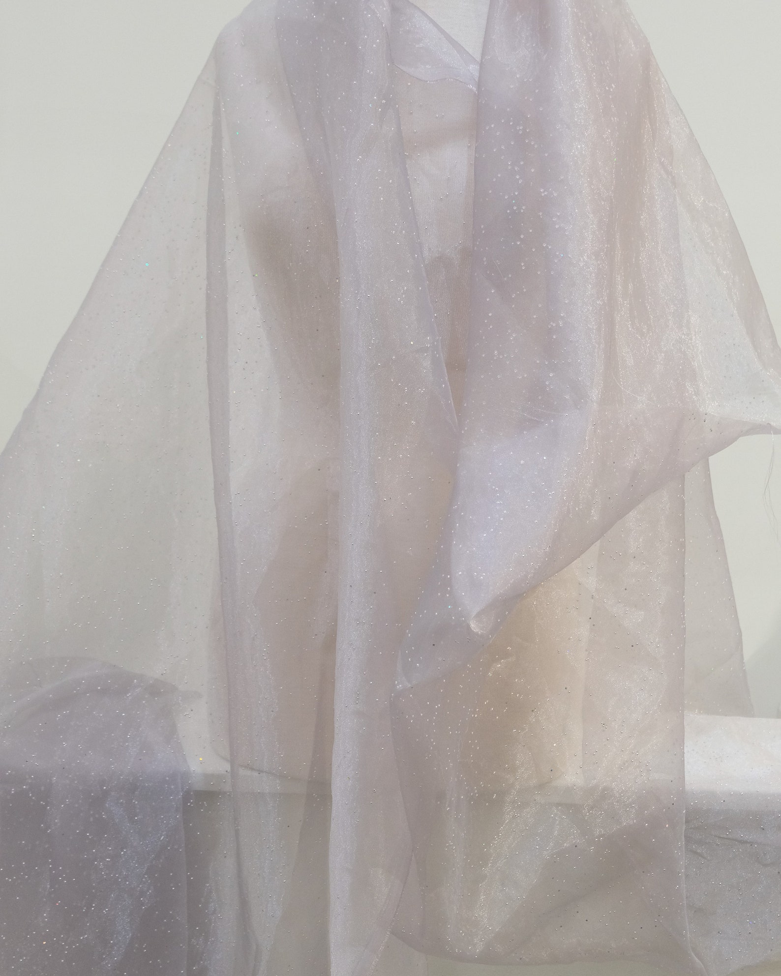 1990's Vintage Sheer Silver Synthetic With Iridescent - Etsy