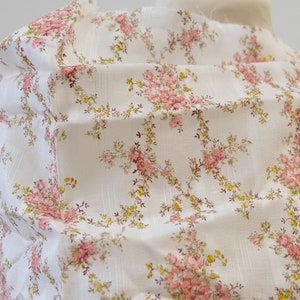 1970's Vintage Pale Bight Blue Textured Striped Dimity Cotton Blend ...