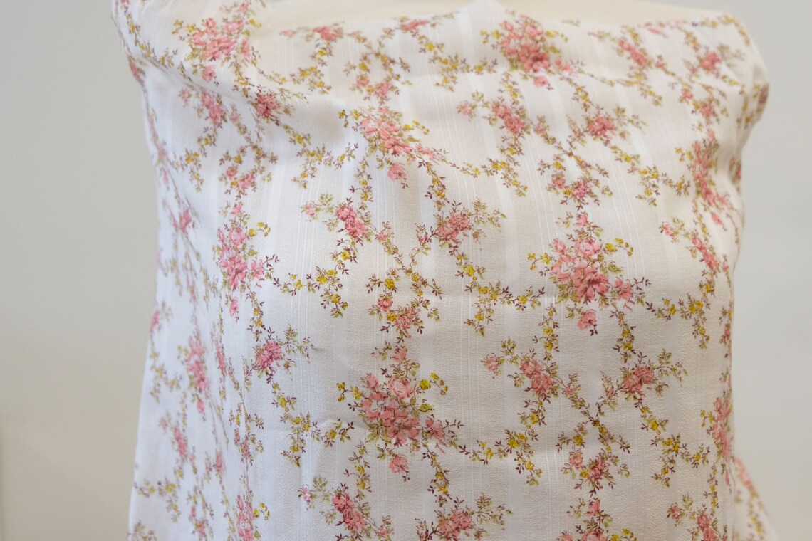 1970's Vintage Pale Bight Blue Textured Striped Dimity - Etsy