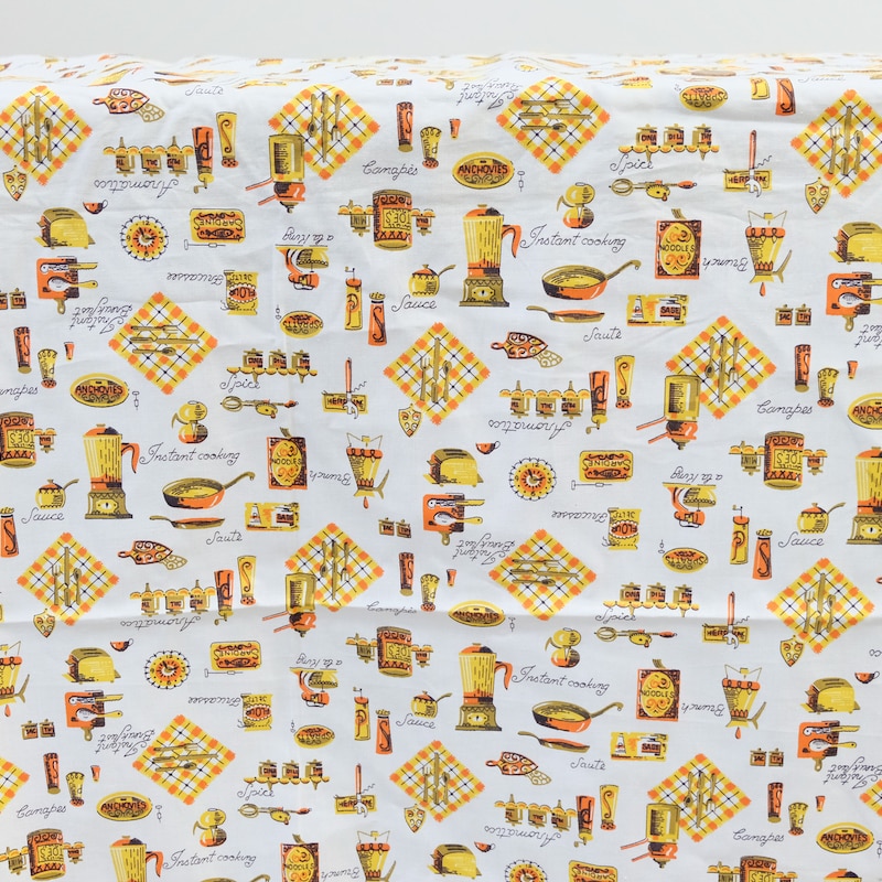 Retro Kitchen Fabric - Etsy