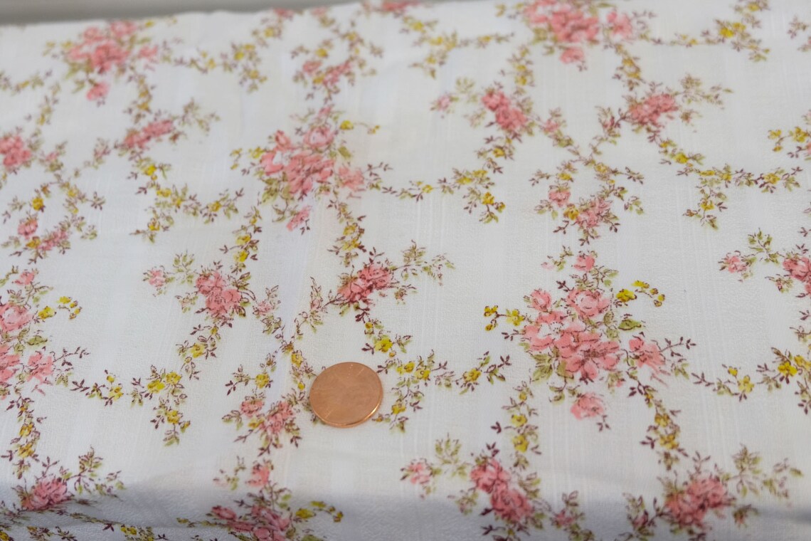 1970's Vintage Pale Bight Blue Textured Striped Dimity - Etsy