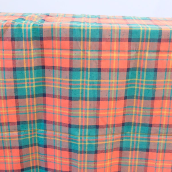 Vintage Plaid Fabric - Etsy