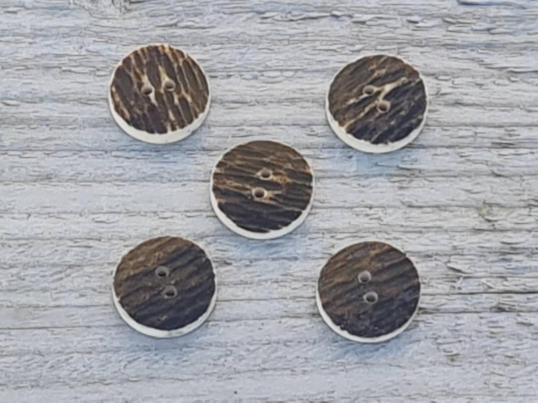 Real Stag Horn Round Buttons X 5 | Kilt Jacket Buttons | Medium - Etsy