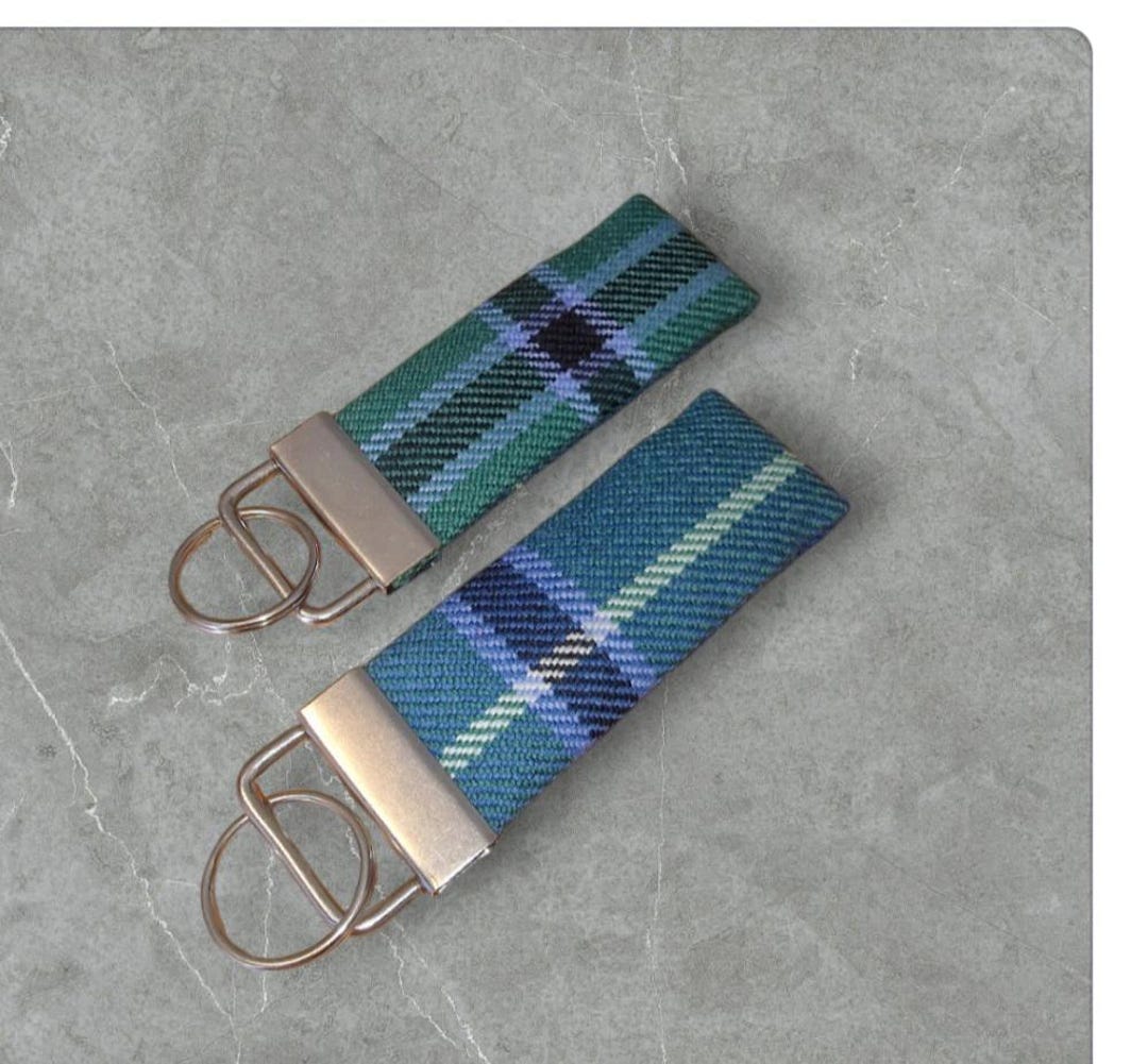 Handmade Douglas Tartan Key Fob: Scottish Wool Keyring - Etsy