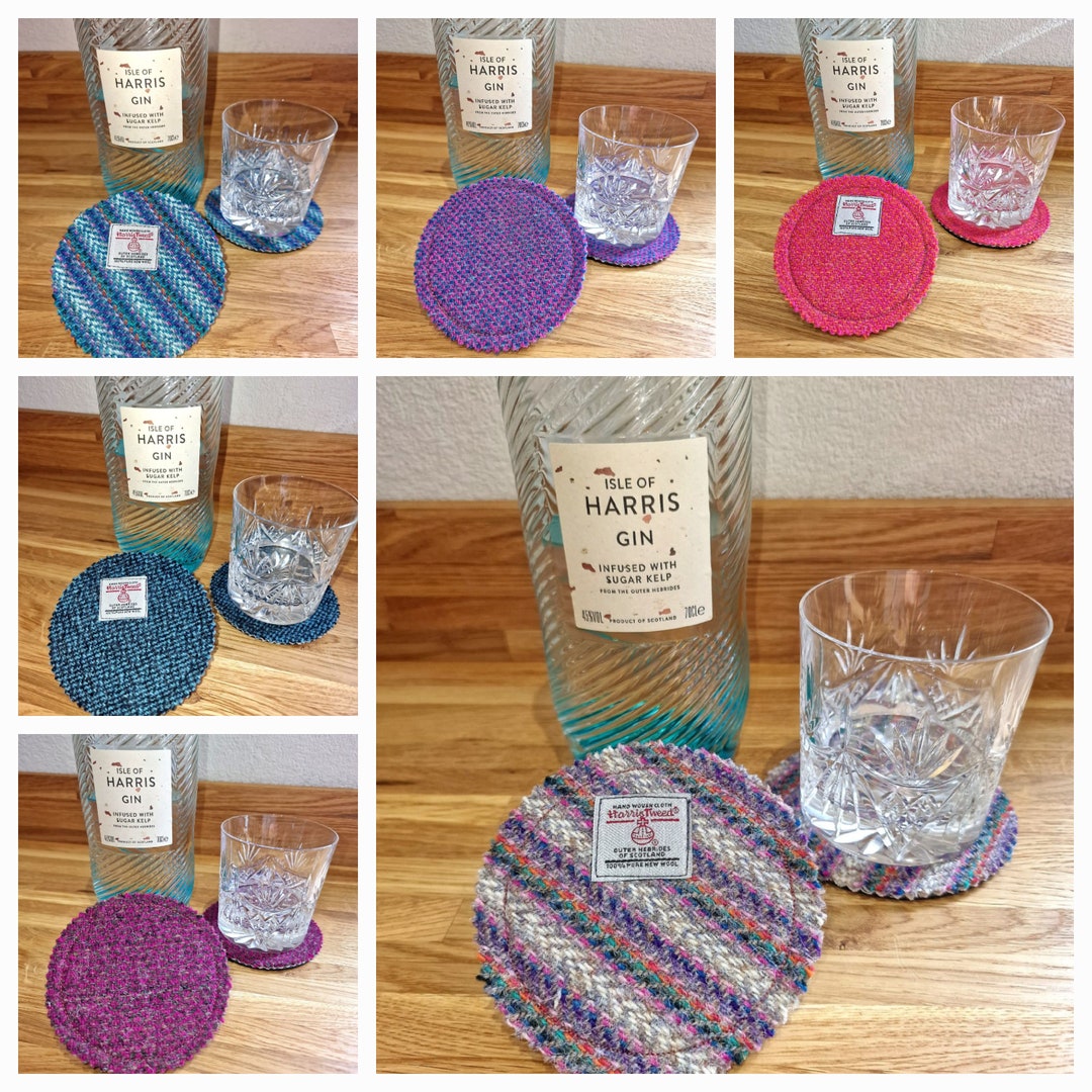Harris Tweed Coasters Drinks Mats Harris Tweed Placemats - Etsy