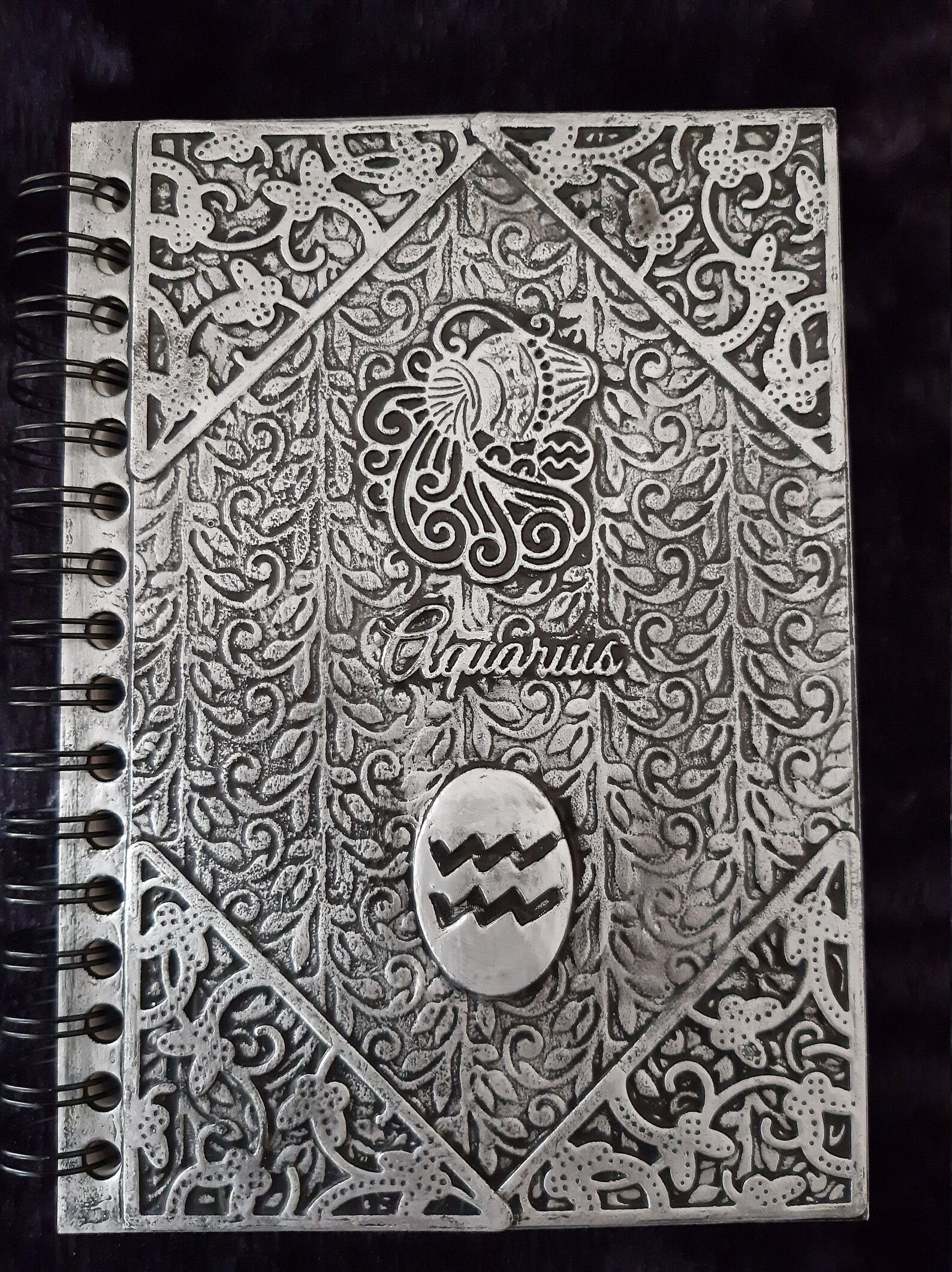 Zodiac Journals, A5 Aquarius Journal, Silver Journals, Sketchbook ...