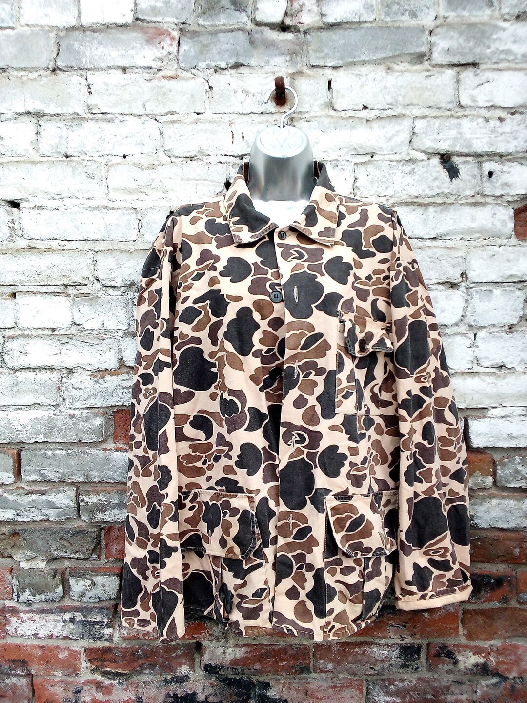 80s Distressed Camo Duck Hunting Shirt Jacket Size L Large - Etsy