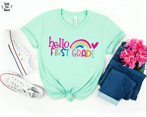 Hello First Grade Shirt First Grade Shirt 1st Grade Shirt - Etsy