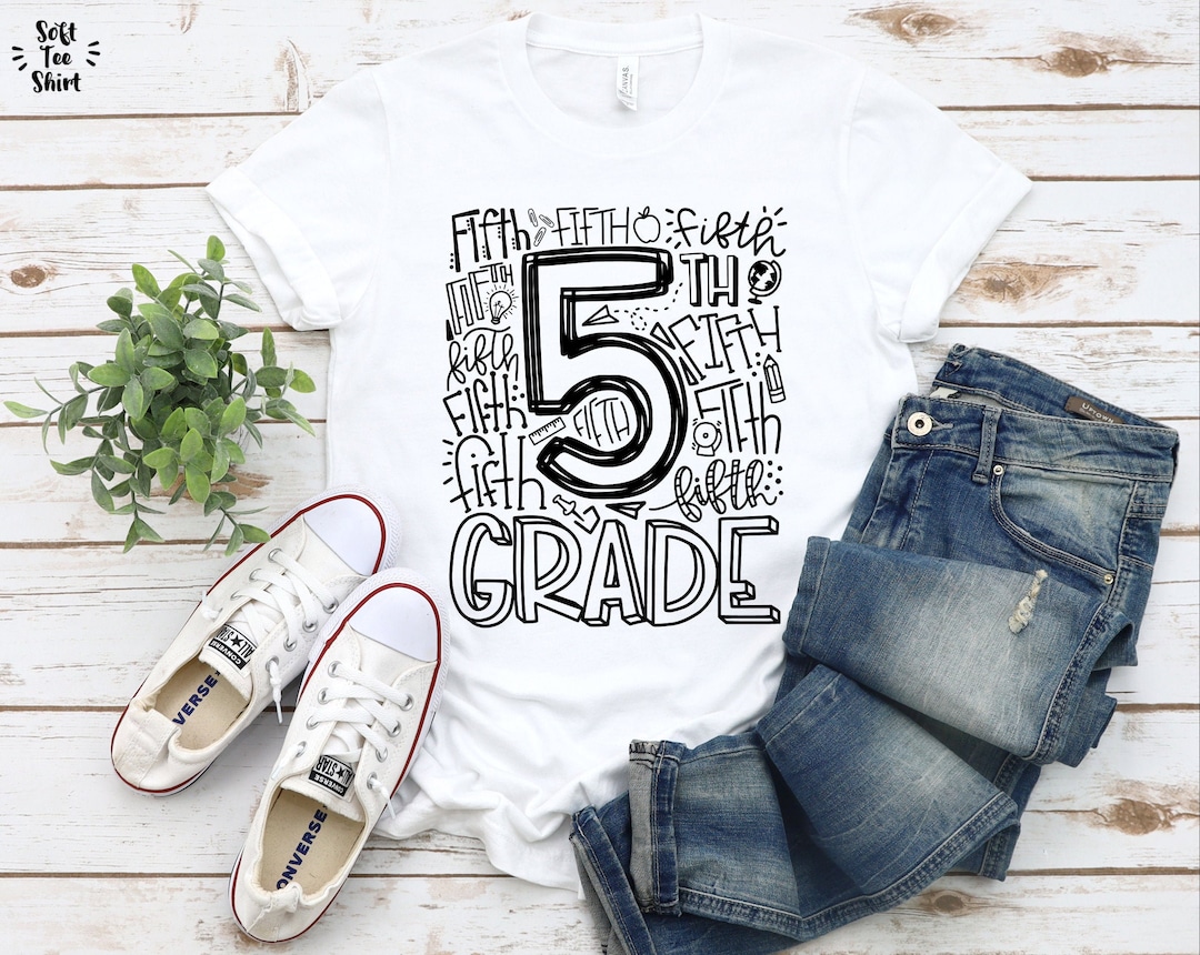 5th Grade Shirt, Fifth Grade Shirt, Custom School Shirt, Custom Grade ...