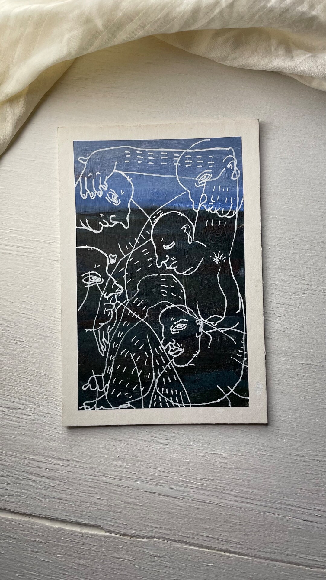 Matte Board Scrap Painting, “figure Study No. 6” - Etsy