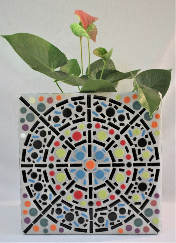 Modern Tile Mosaic Wall Art With Vibrant Colors | Etsy