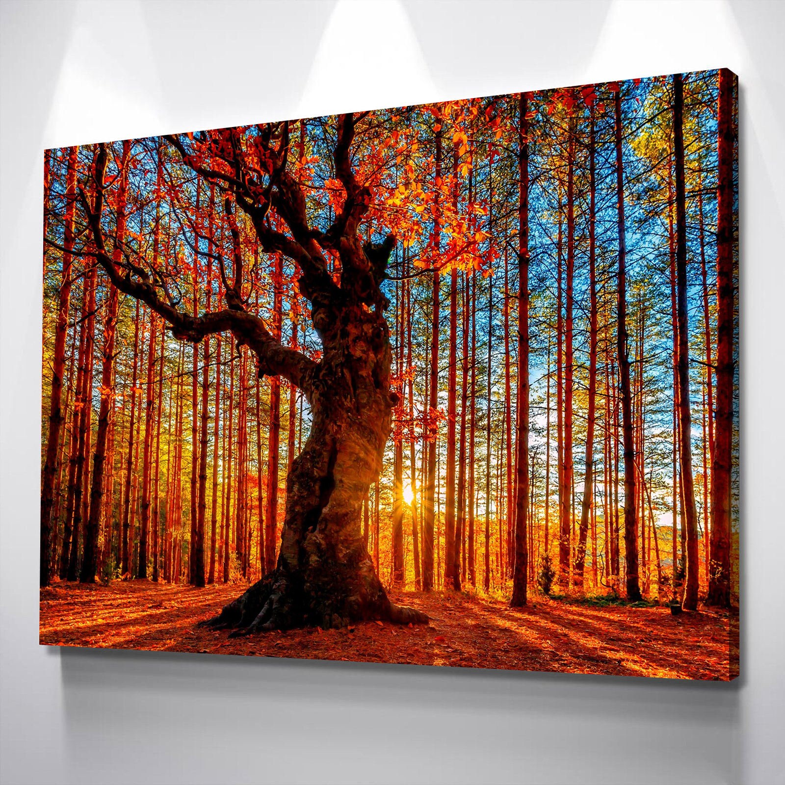 Autumn Wall Art Autumn Painting Fall Fall Leaves Wall | Etsy